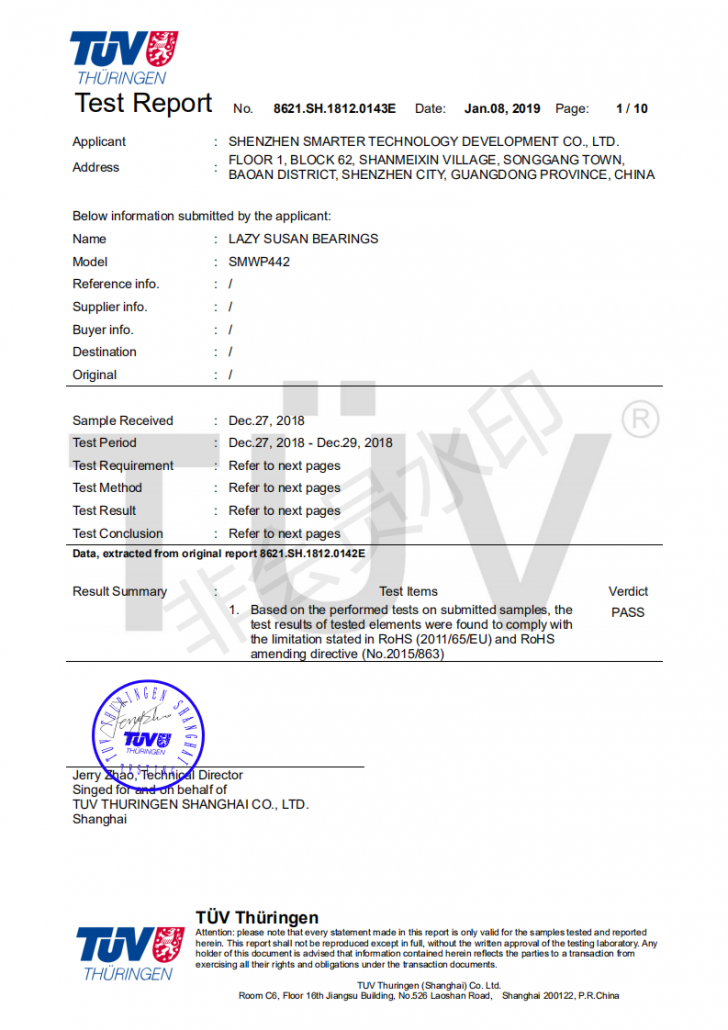 rohs-report | SZSMARTER